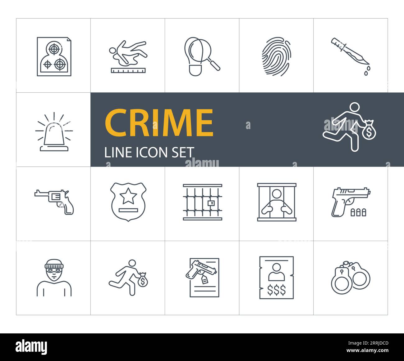 Crime law concept pistol Stock Vector Images - Alamy
