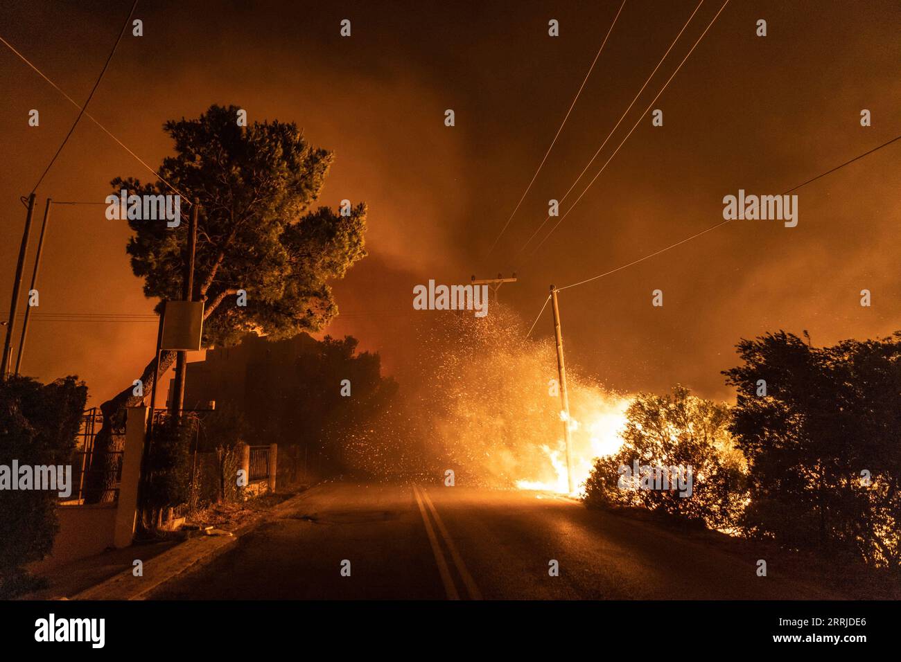 Grece athens wildfire hi-res stock photography and images - Alamy