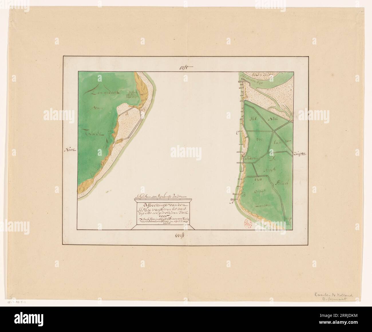Map of Den Helder and part of Texel with the intervening Marsdiep, in ...