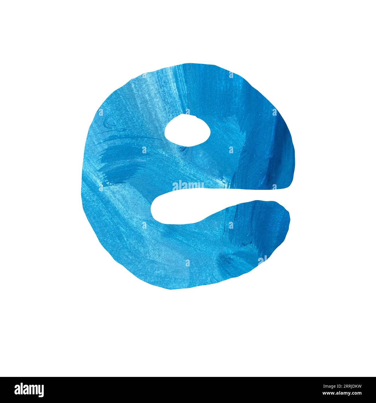 Letter E uppercase alphabet blue textured cut Stock Photo - Alamy