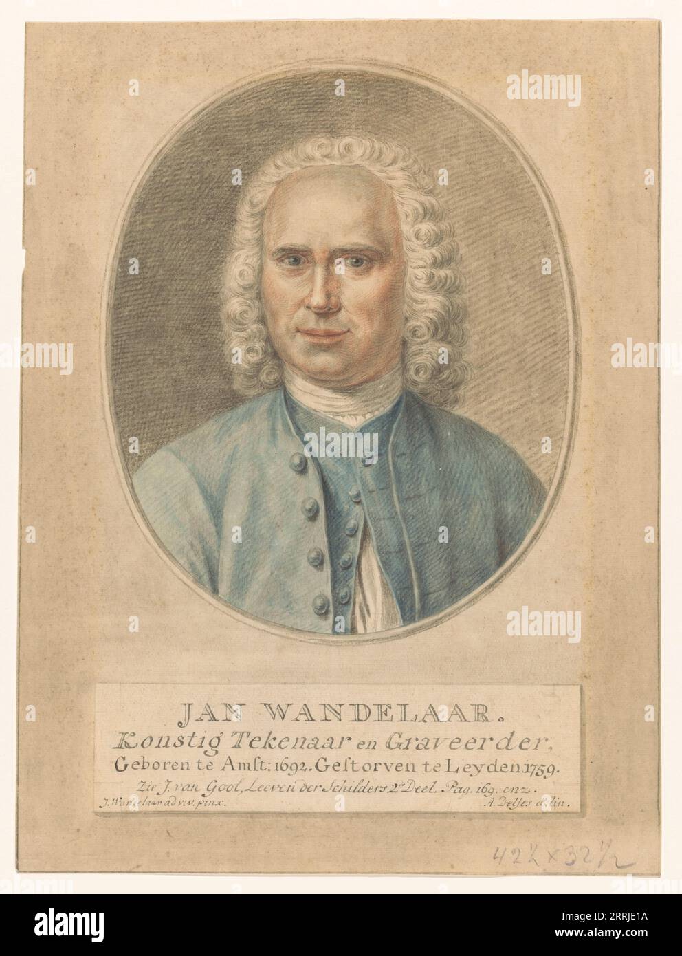 Portrait of Jan Wandelaar, 1759-1820. Konstig Tekenaar en Graveerder ...