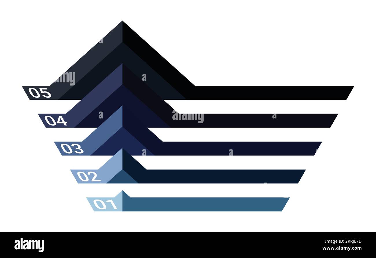 3d Infographic pyramid triangle shape 5 step process Stock Vector Image ...