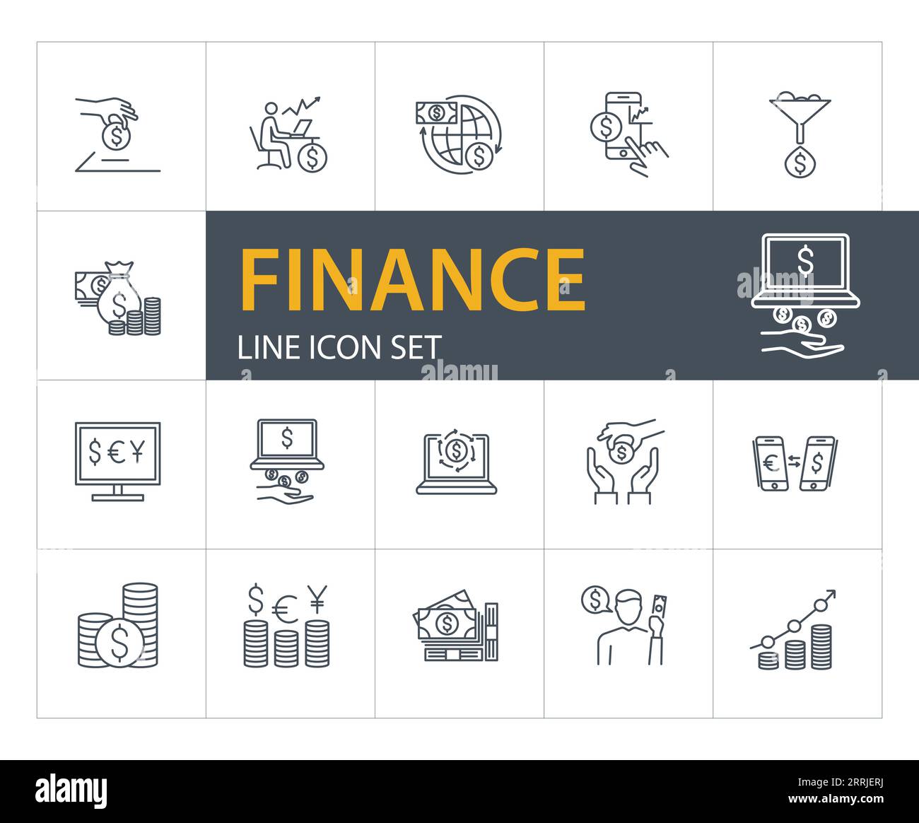 Finance funnel icon outline Stock Vector Images - Alamy