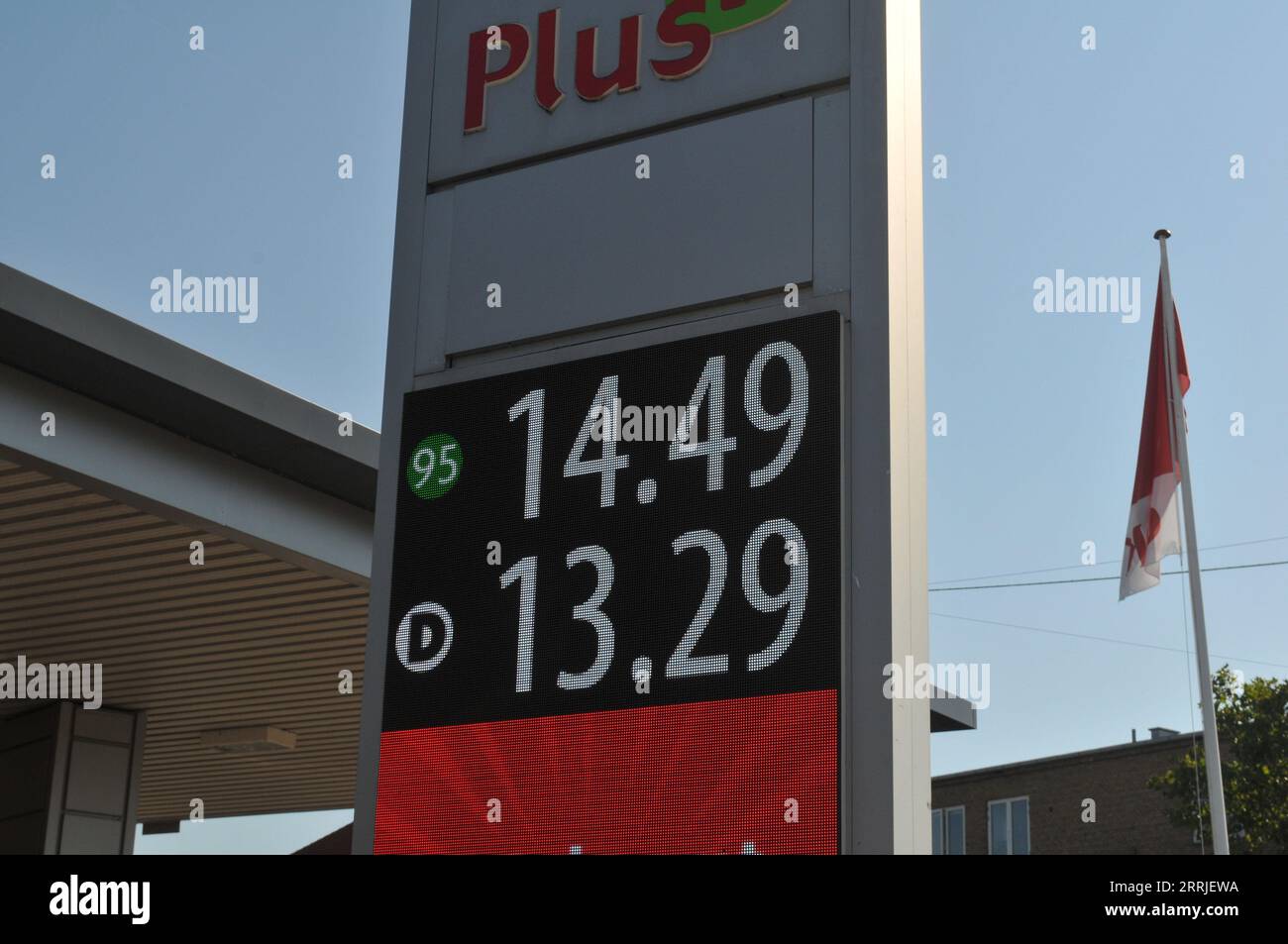 Kastrup/Copenhagen/Denmark/08 September 2023/. OK plus gas gation 95 ...