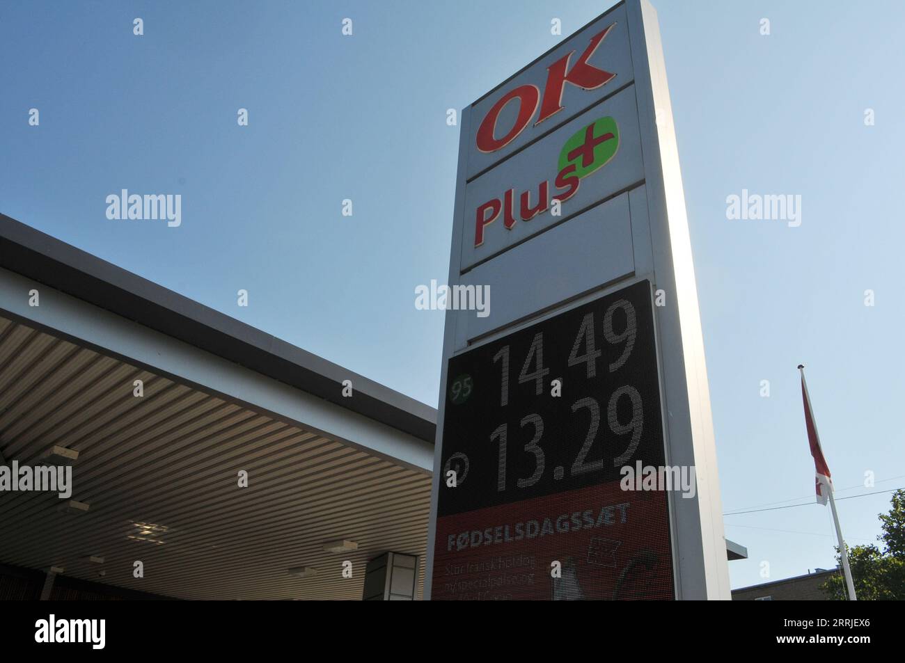 Kastrup/Copenhagen/Denmark/08 September 2023/. OK plus gas gation 95 ...