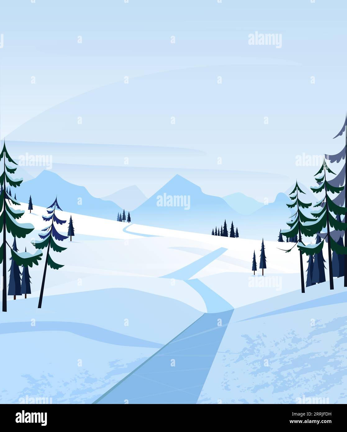 Forest fir trees snowy Cut Out Stock Images & Pictures - Alamy