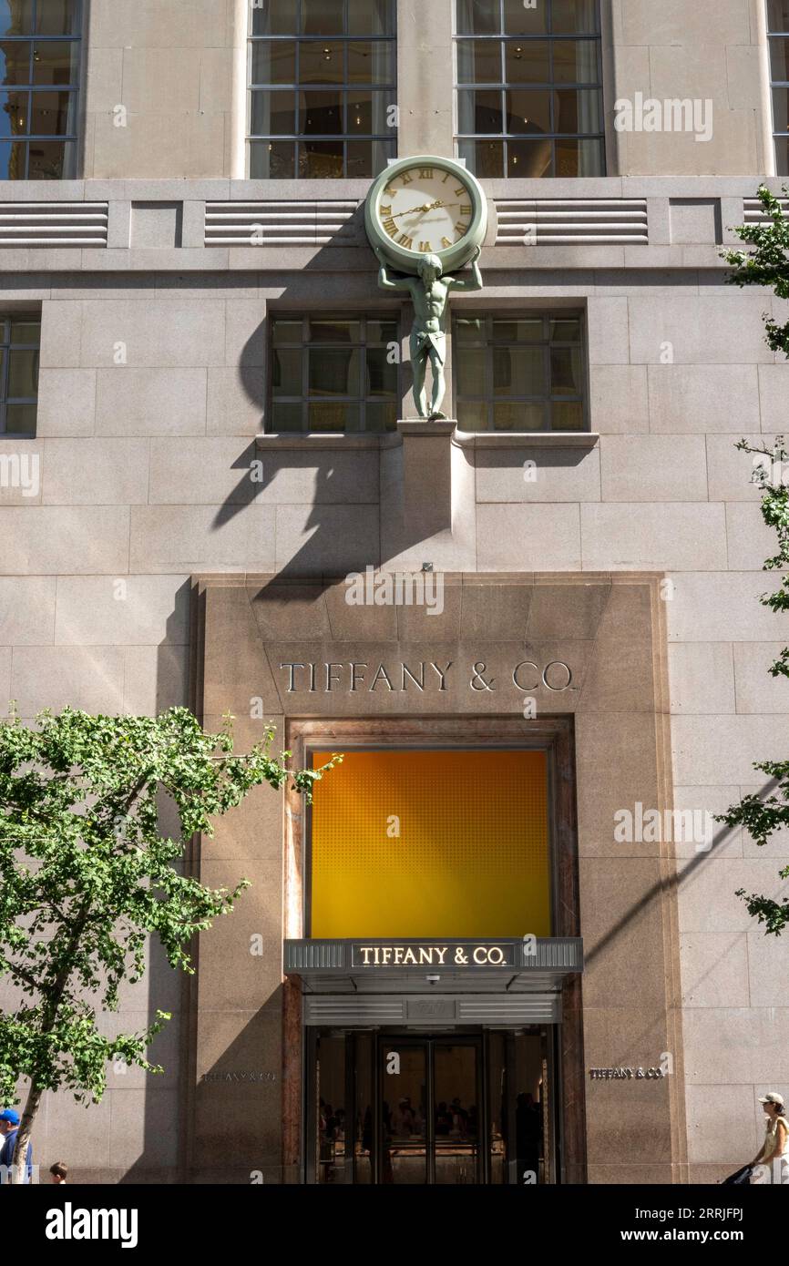 Tiffany's flagship store is located on Fifth Avenue in the heart of ...