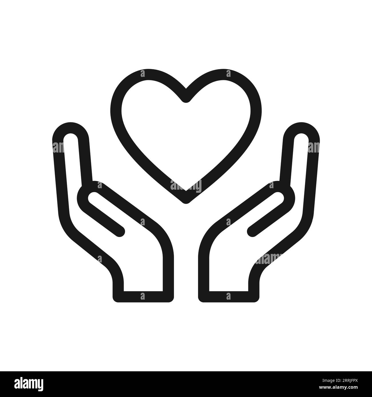 Heart saving hands love charity icon Stock Vector Image & Art - Alamy