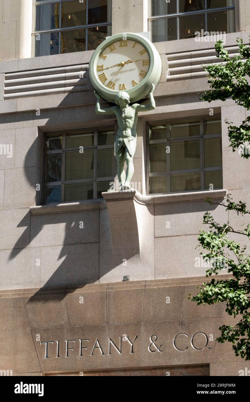 Tiffany's flagship store is located on Fifth Avenue in the heart of ...