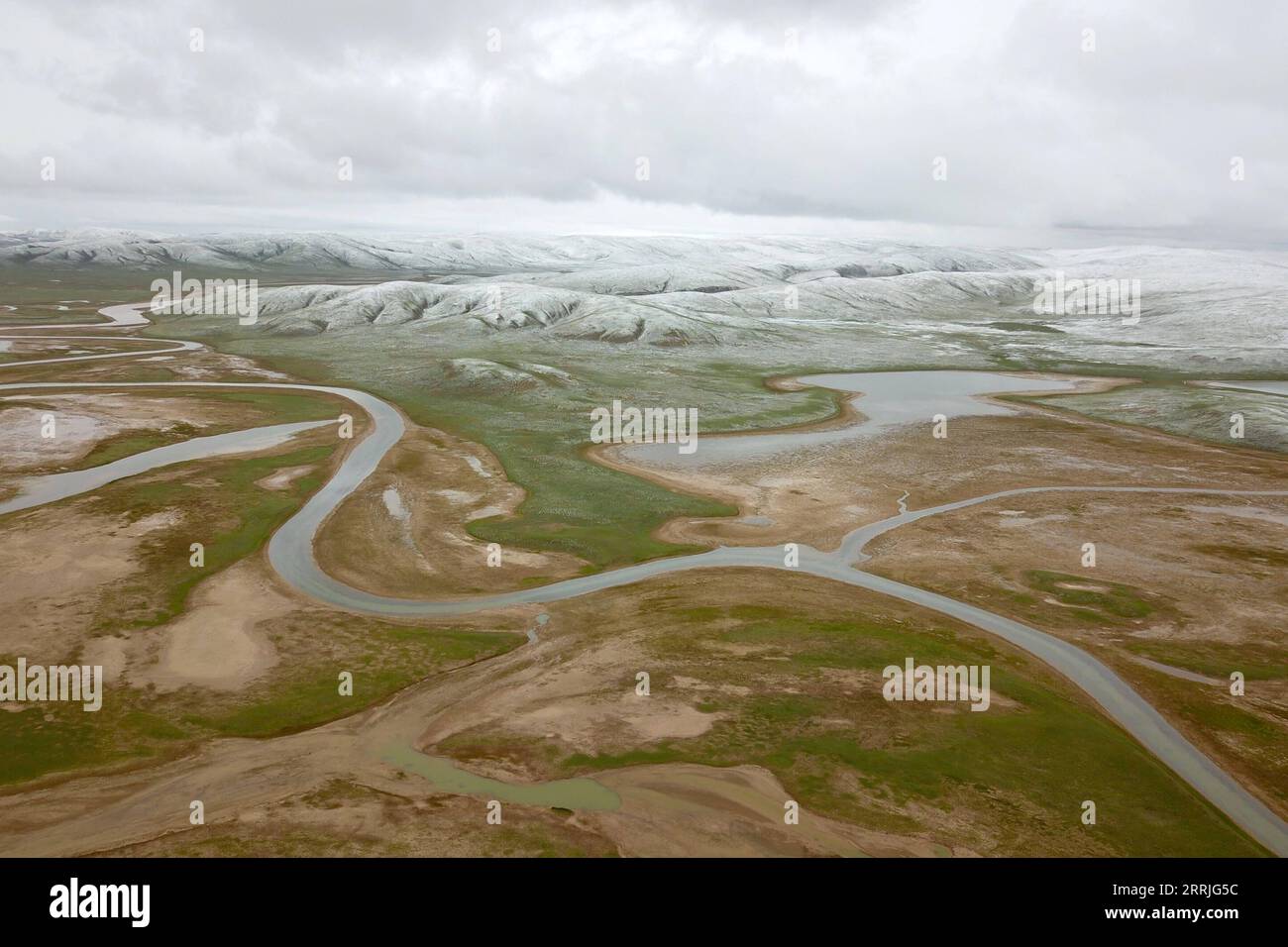 220722 -- GOLOG, July 22, 2022 -- Aerial photo taken on July 21, 2022 ...