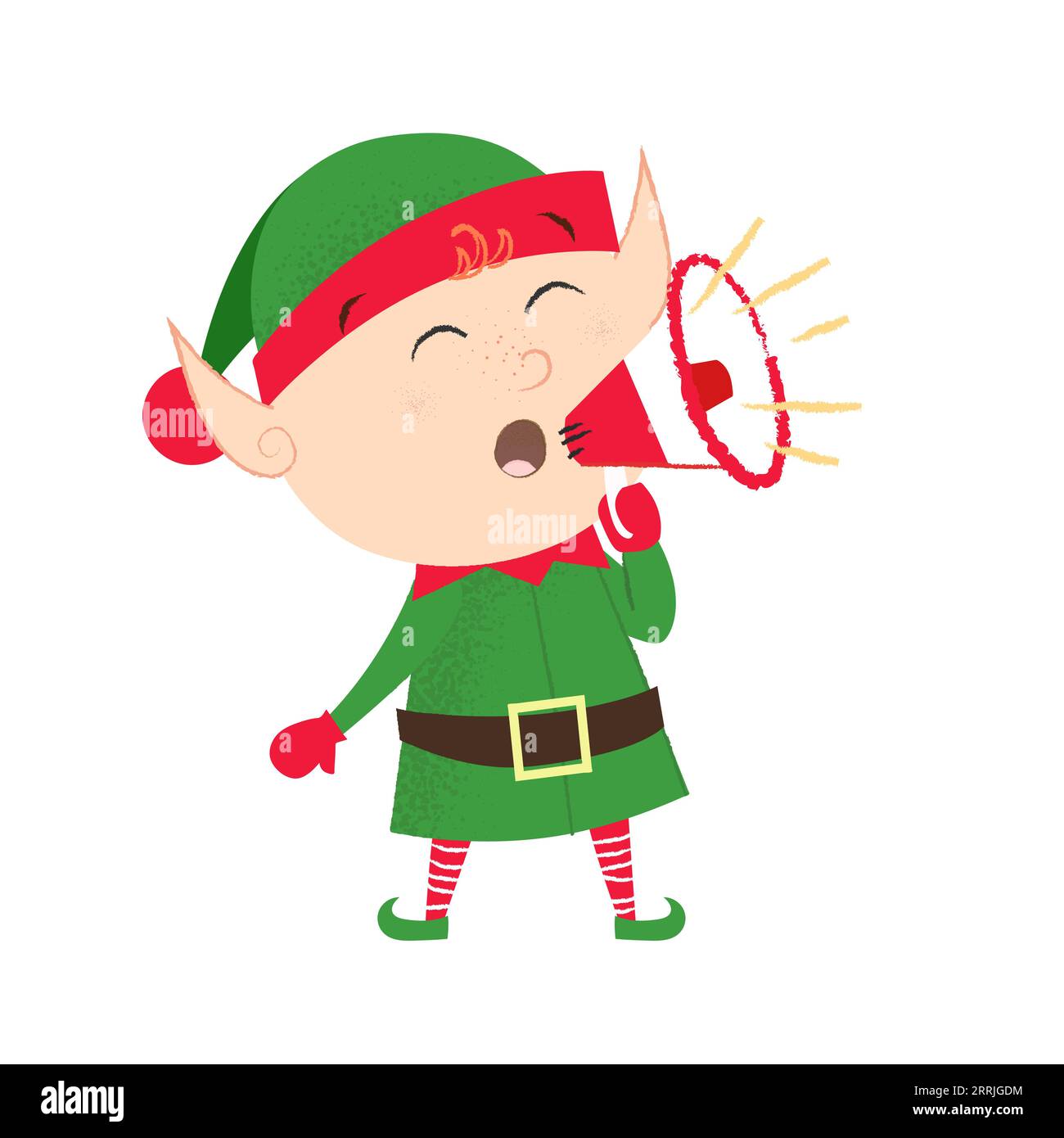 Cartoon elf making announcement Stock Vector Image & Art - Alamy