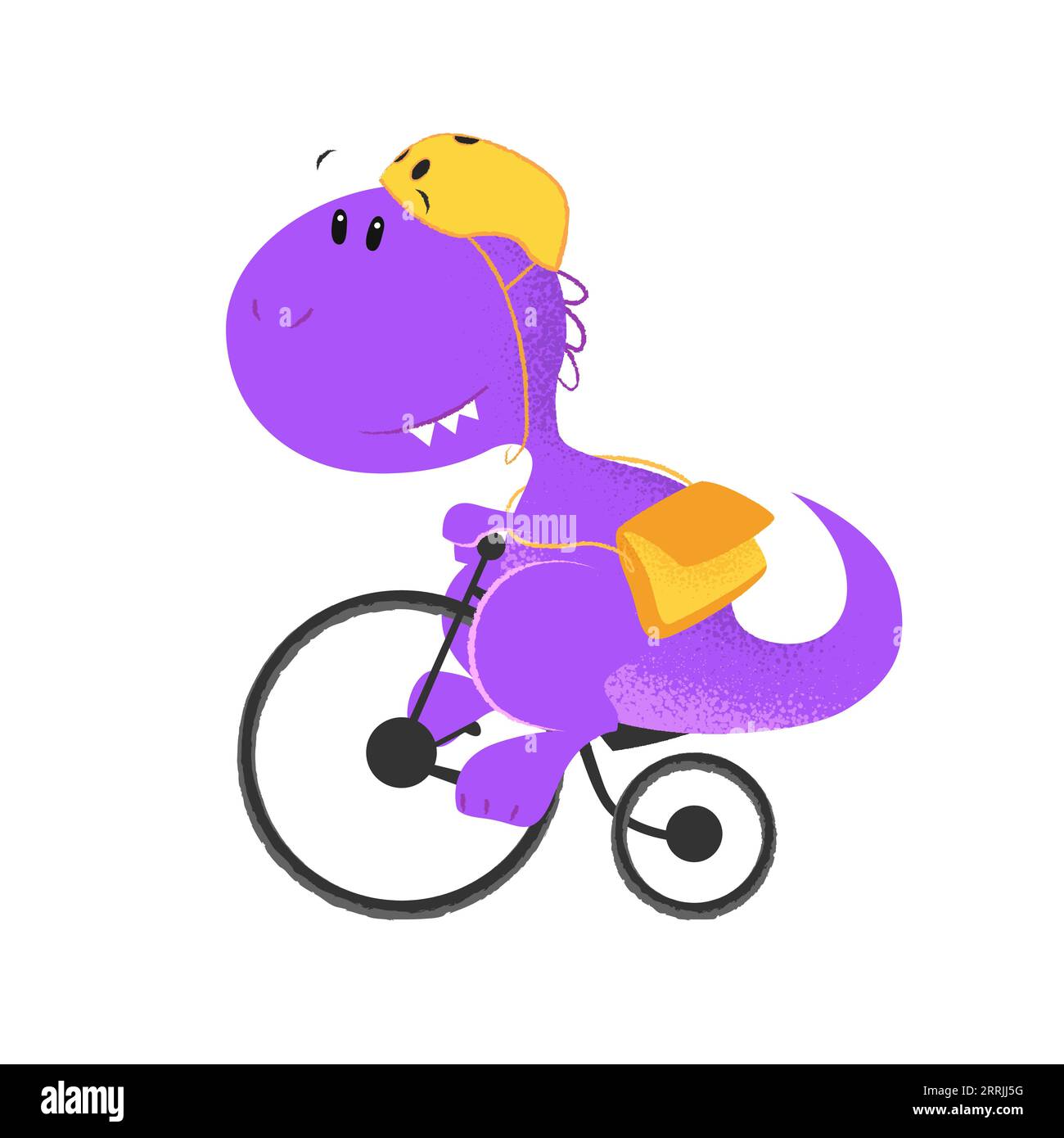 Purple dinosaur riding bicycle Stock Vector Image & Art - Alamy