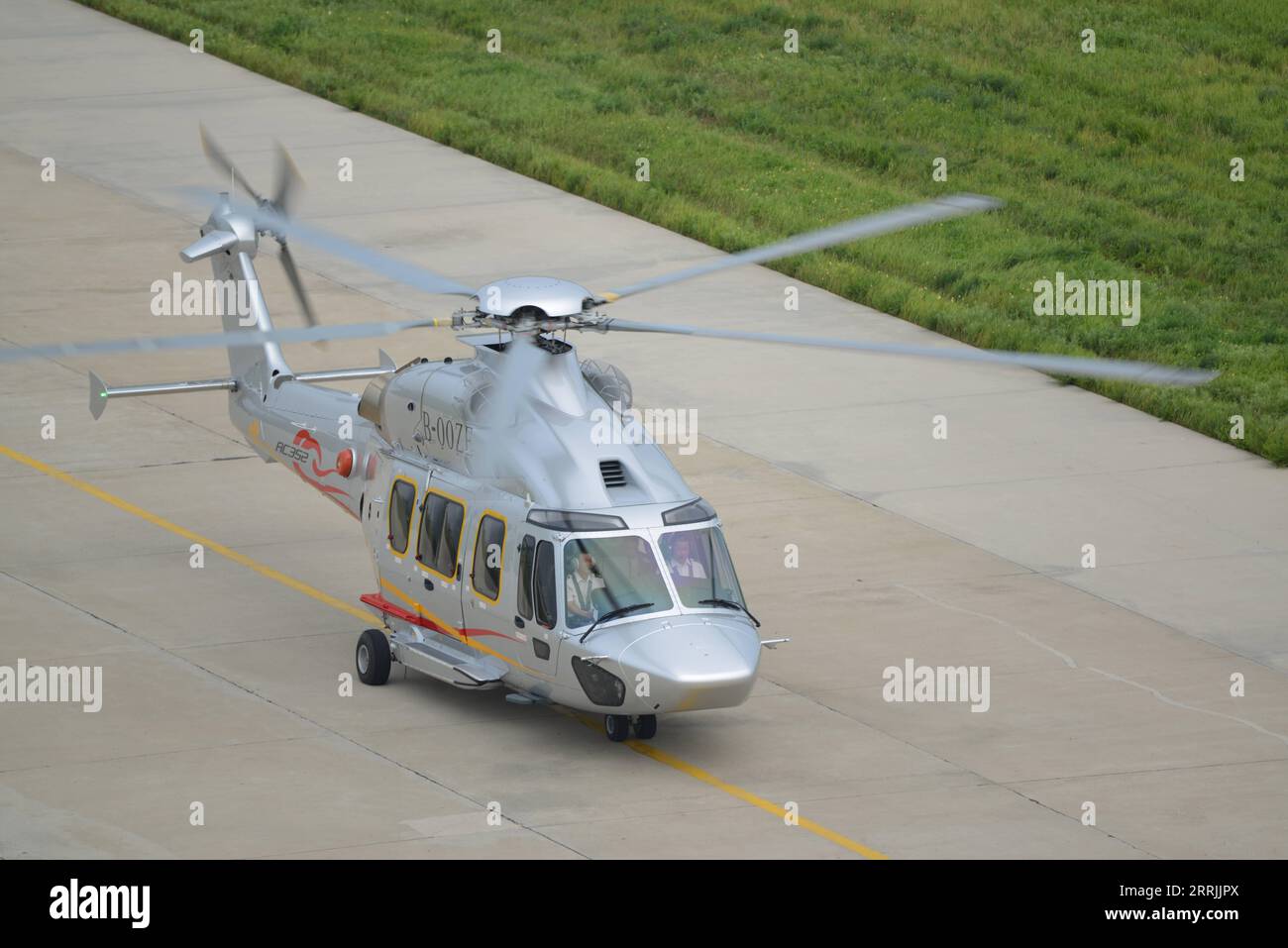 220727 -- HARBIN, July 27, 2022 -- Photo taken on July 26, 2022 shows a Z15 AC352 helicopter in ...