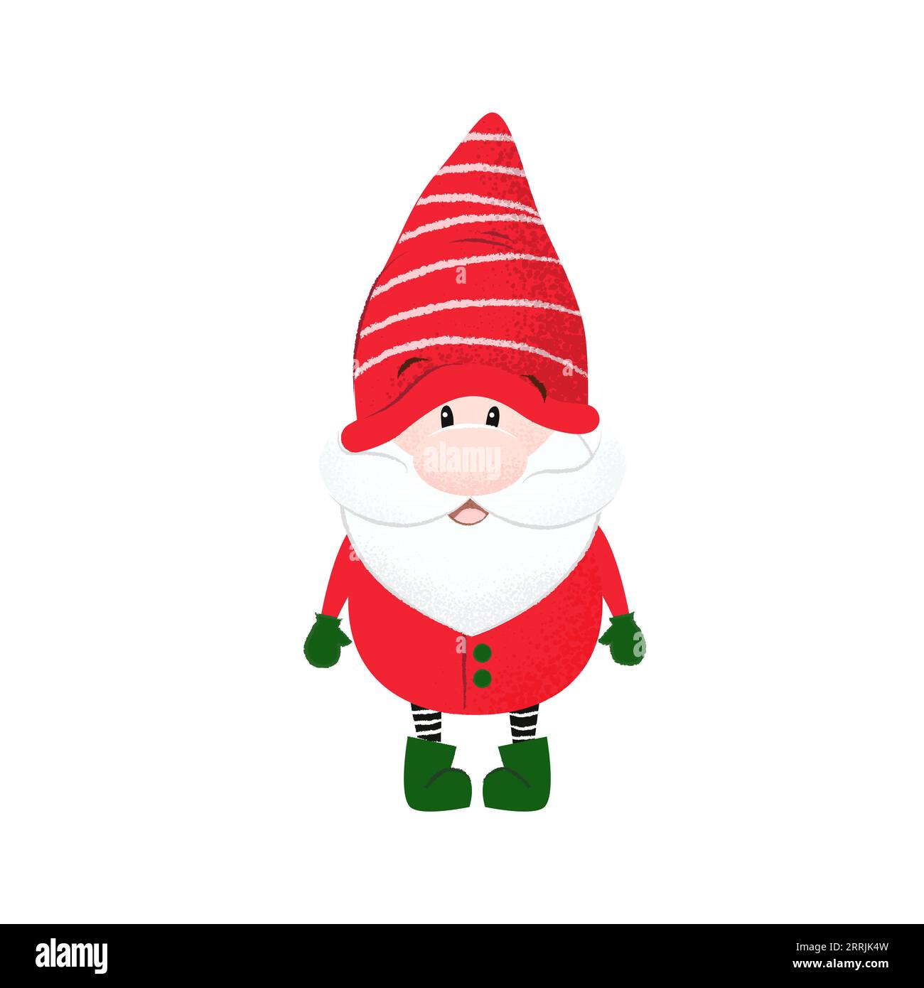 Cute dwarf in stripped hat and red costume Stock Vector Image & Art - Alamy