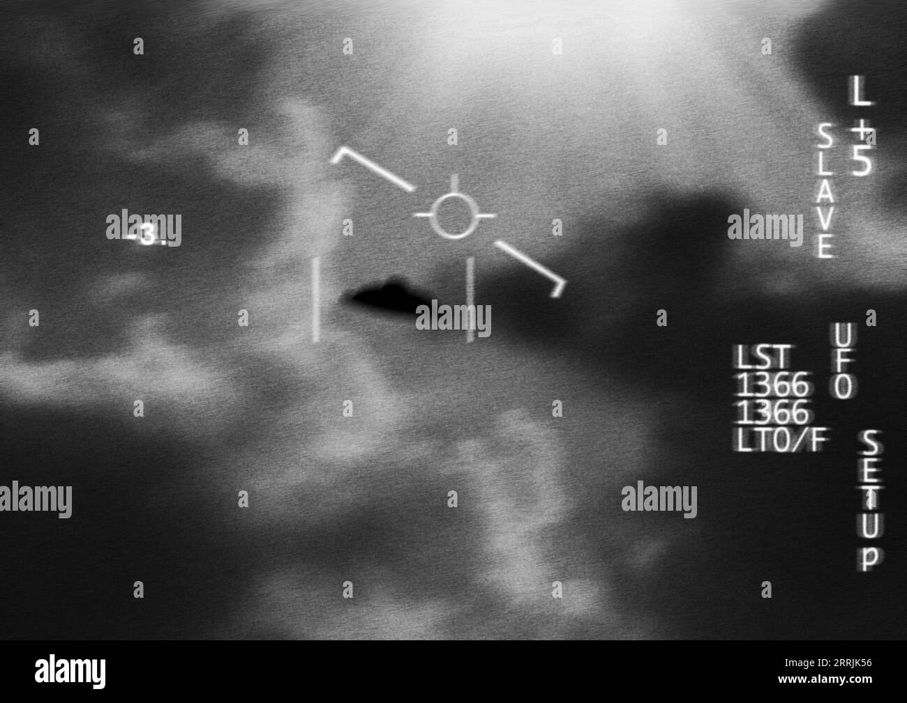 Satellite image, UFO spaceship and text overlay at night with FBI ...