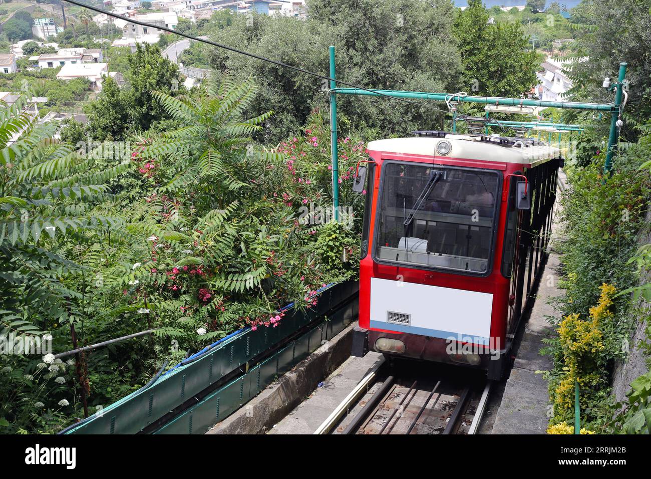 Funicular Train Climbing at Island Capri Italy Travel Stock Photo - Alamy