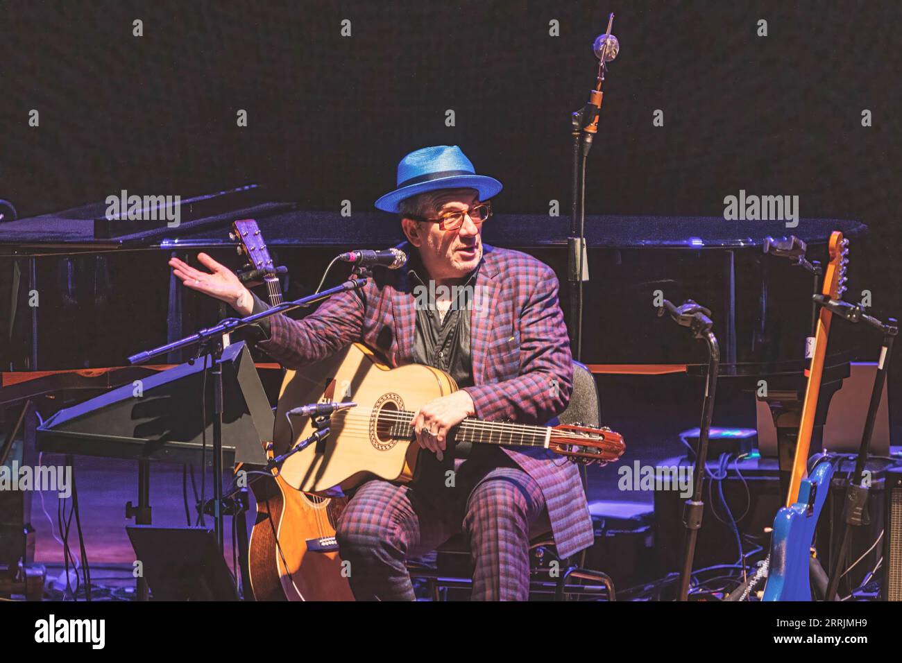 Elvis Costello performs on stage at Auditorium Parco della Musica Ennio ...