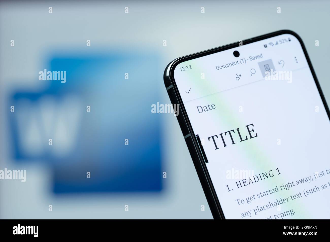 New York, USA - August 20, 2023: Creating text document in microsoft ...