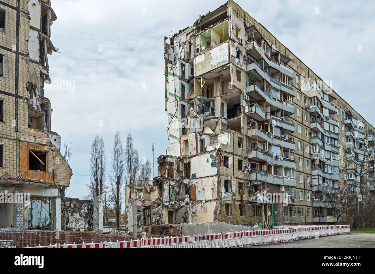 Residential nine-story house blown up russian ballistic rocket in city ...