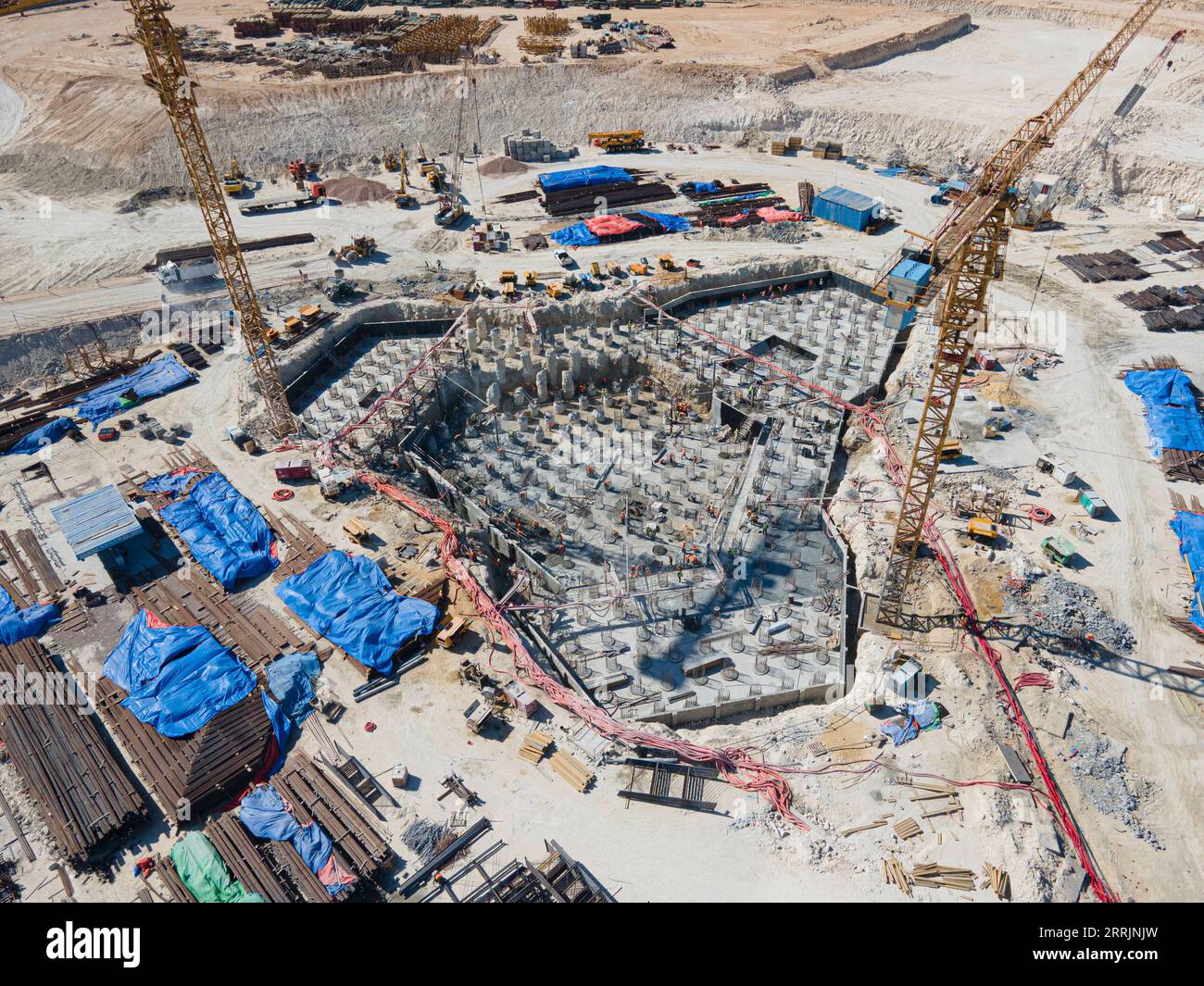 220801 -- NEW ALAMEIN, Aug. 1, 2022 -- Aerial photo taken on June 27 ...