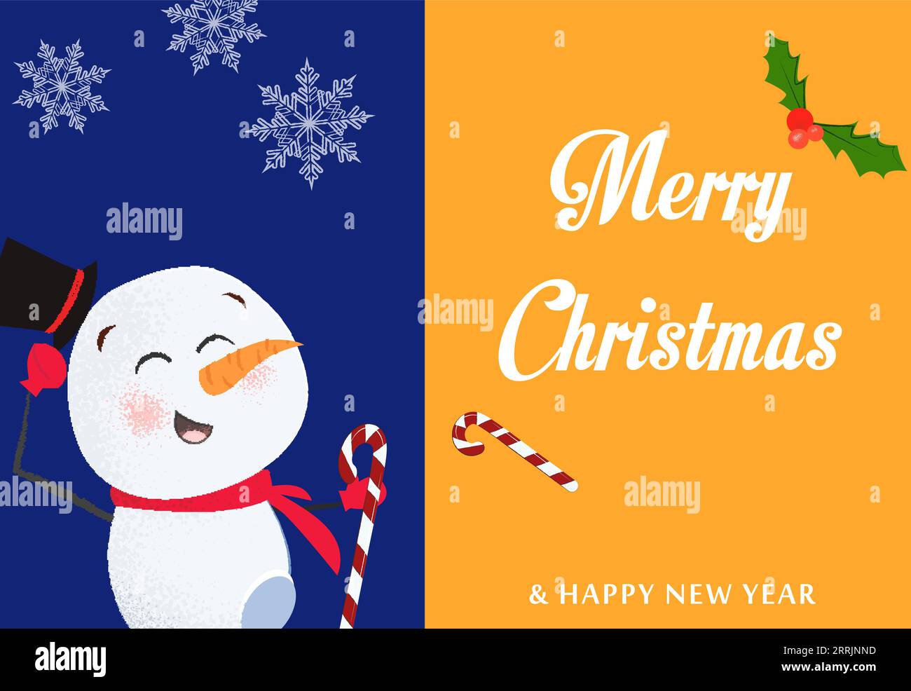 Creative postcard design with snowman Stock Vector Image & Art - Alamy
