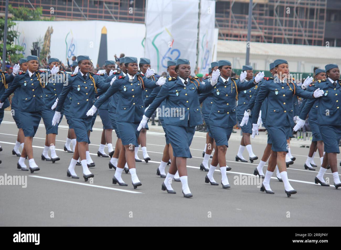 220801 -- COTONOU, Aug. 1, 2022 -- People parade during celebrations marking the 62nd ...