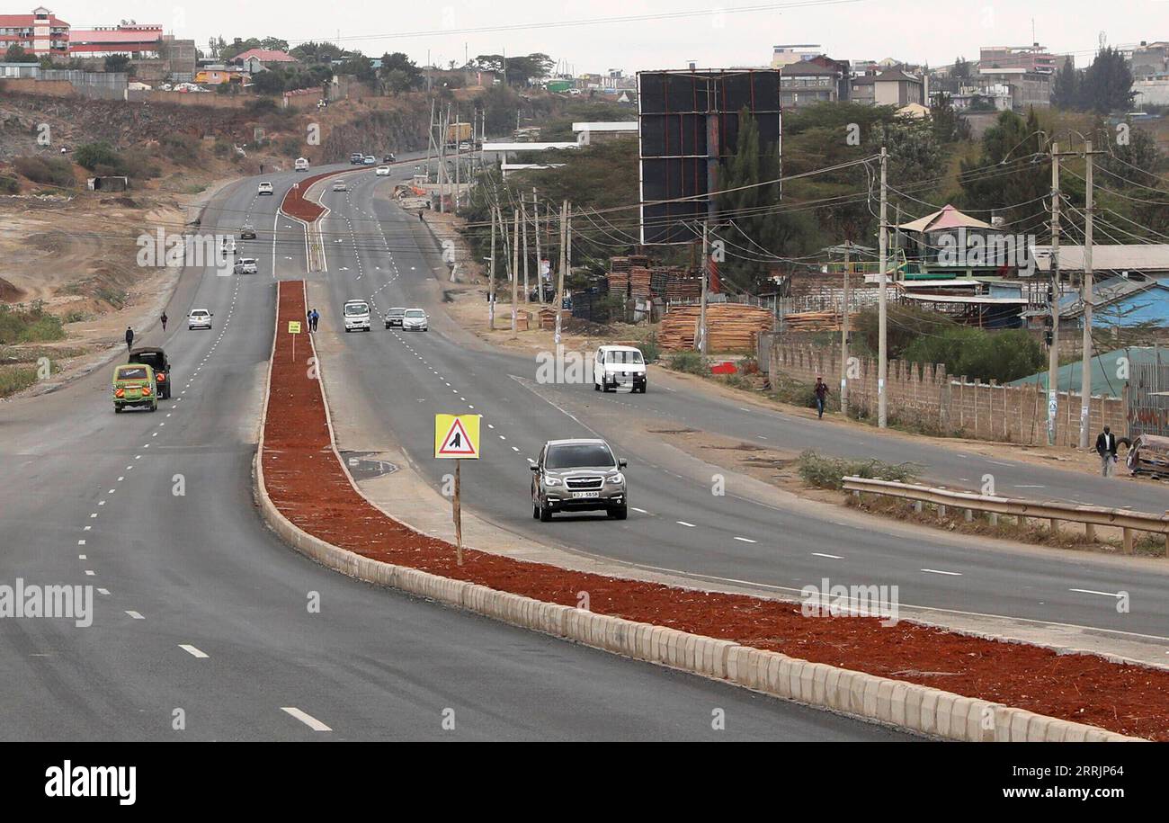 220801 -- NAIROBI, Aug. 1, 2022 -- Motor vehicles run on the revamped ...