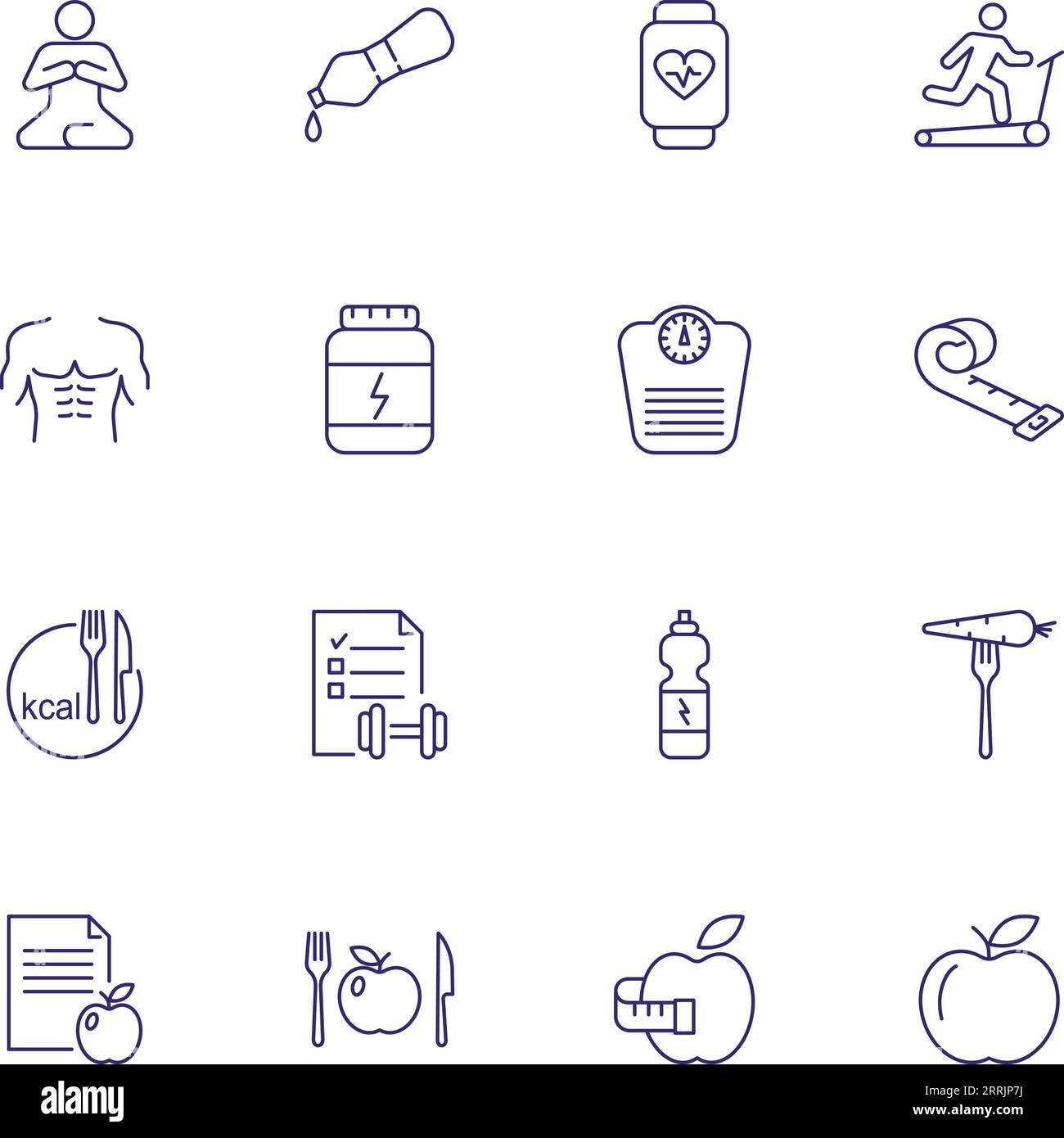 Weight loss icons Stock Vector Image & Art - Alamy