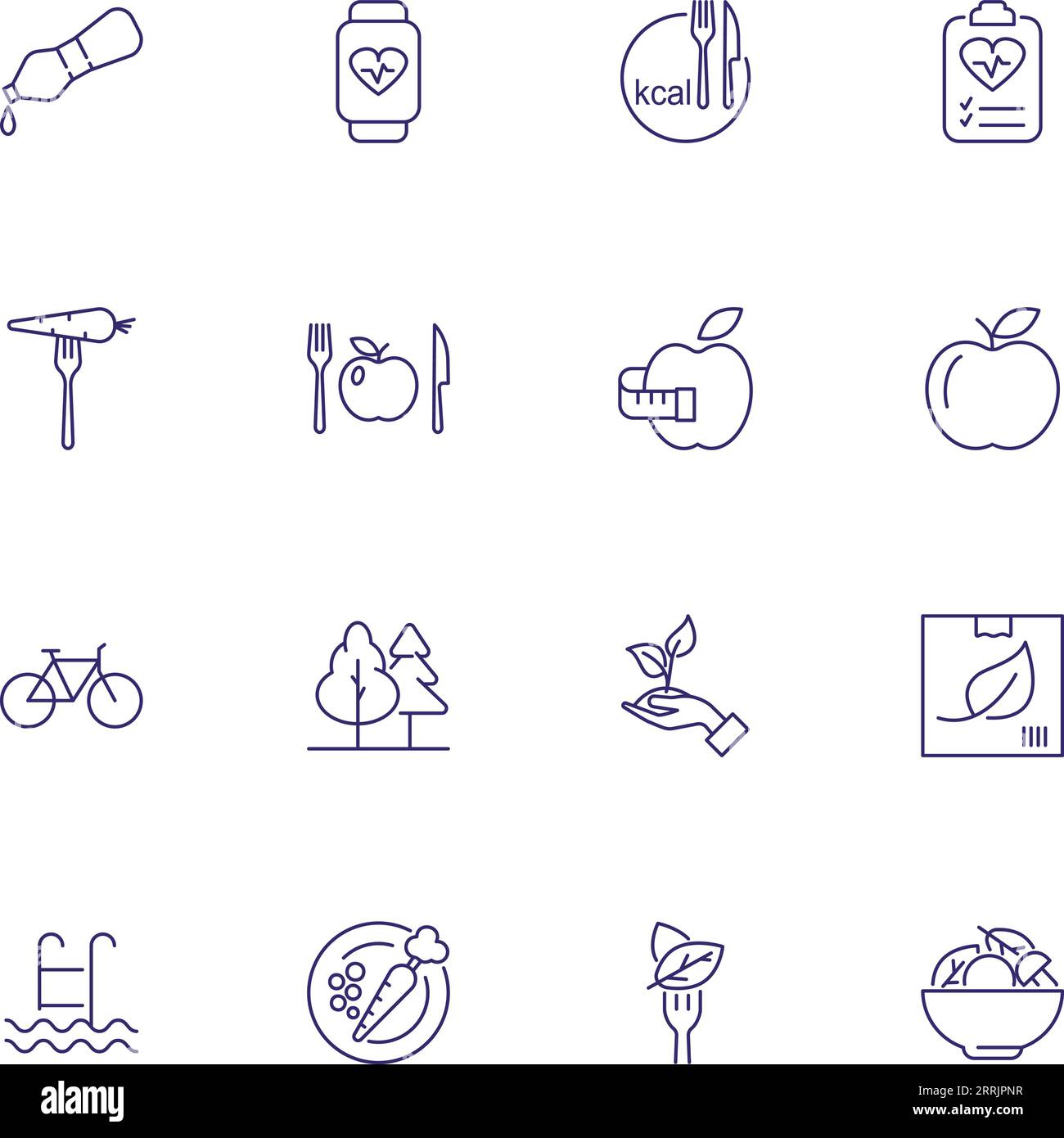 Healthy lifestyle icons Stock Vector Image & Art - Alamy