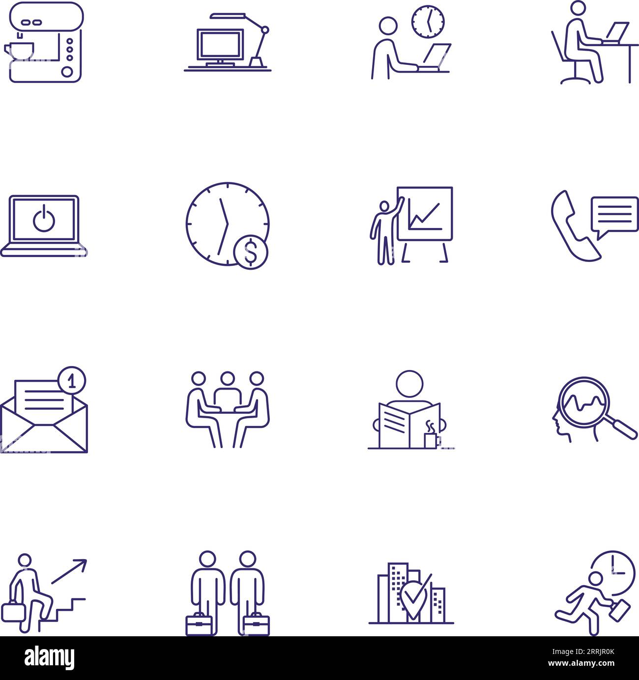 Office work icons Stock Vector Image & Art - Alamy