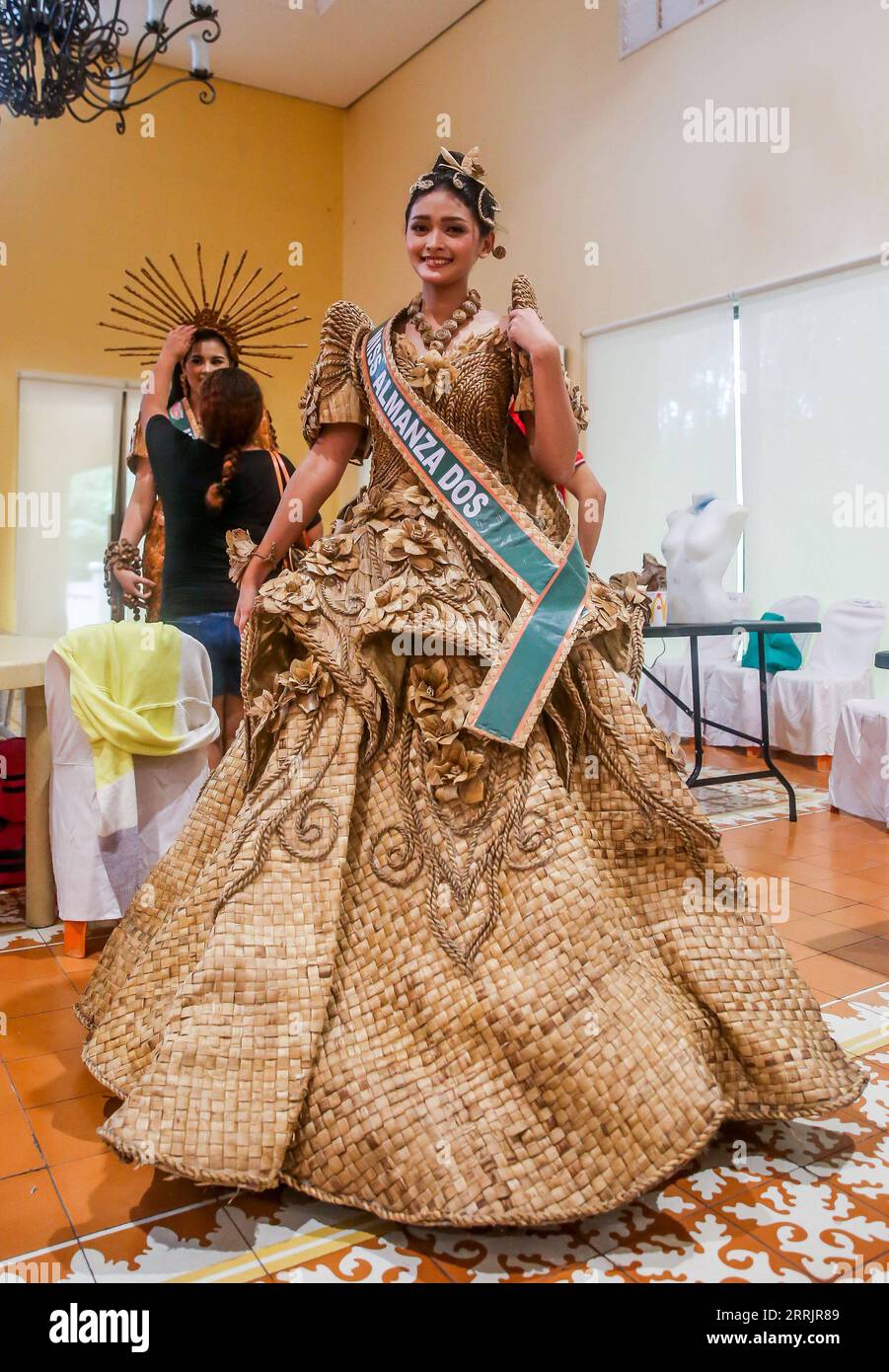 220805 -- LAS PINAS, Aug. 5, 2022 -- A contestant participates in the ...