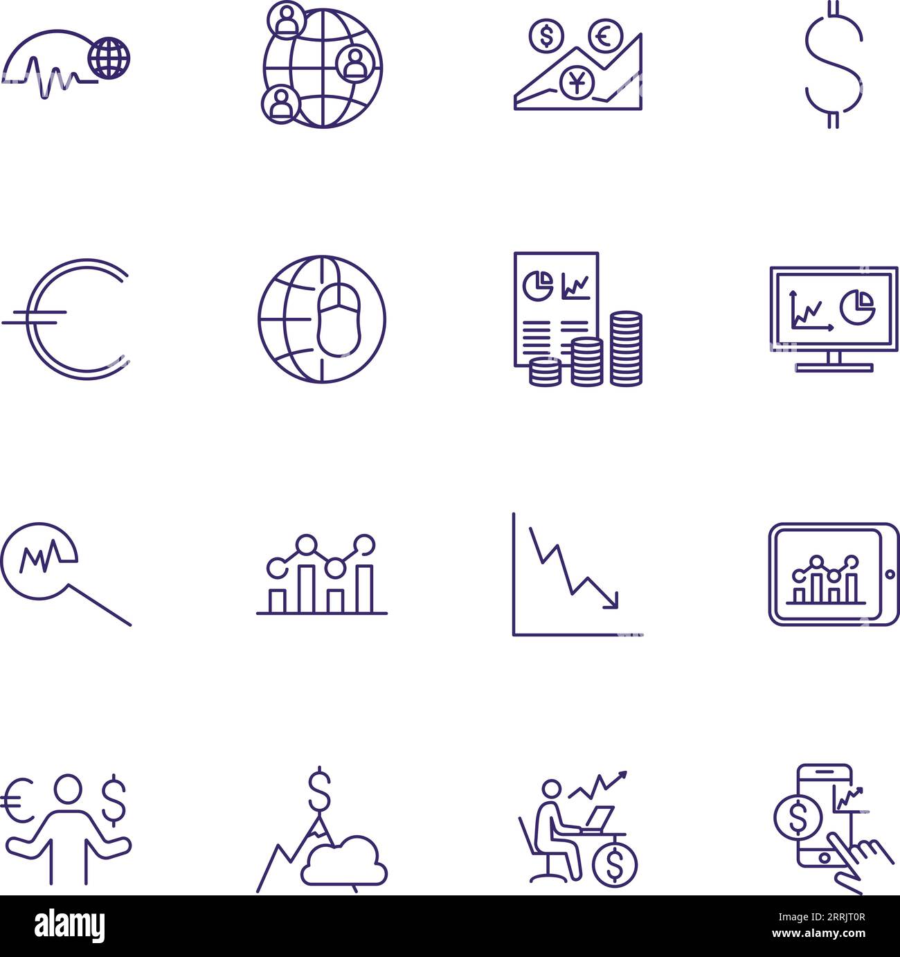 Financial advisor icon outline Cut Out Stock Images & Pictures - Alamy