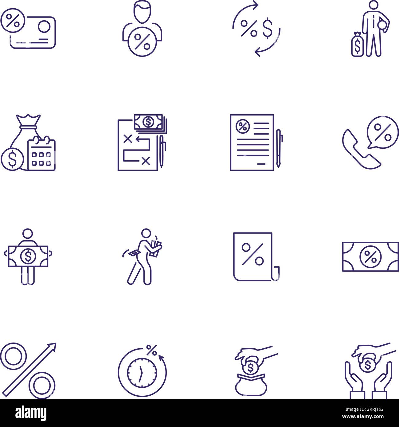 Interest line icon set Stock Vector Image & Art - Alamy