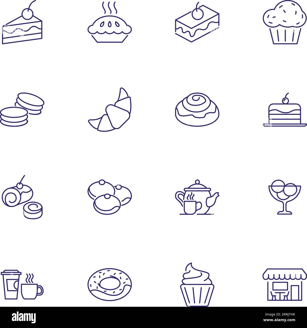 Sweet food icons Stock Vector Image & Art - Alamy