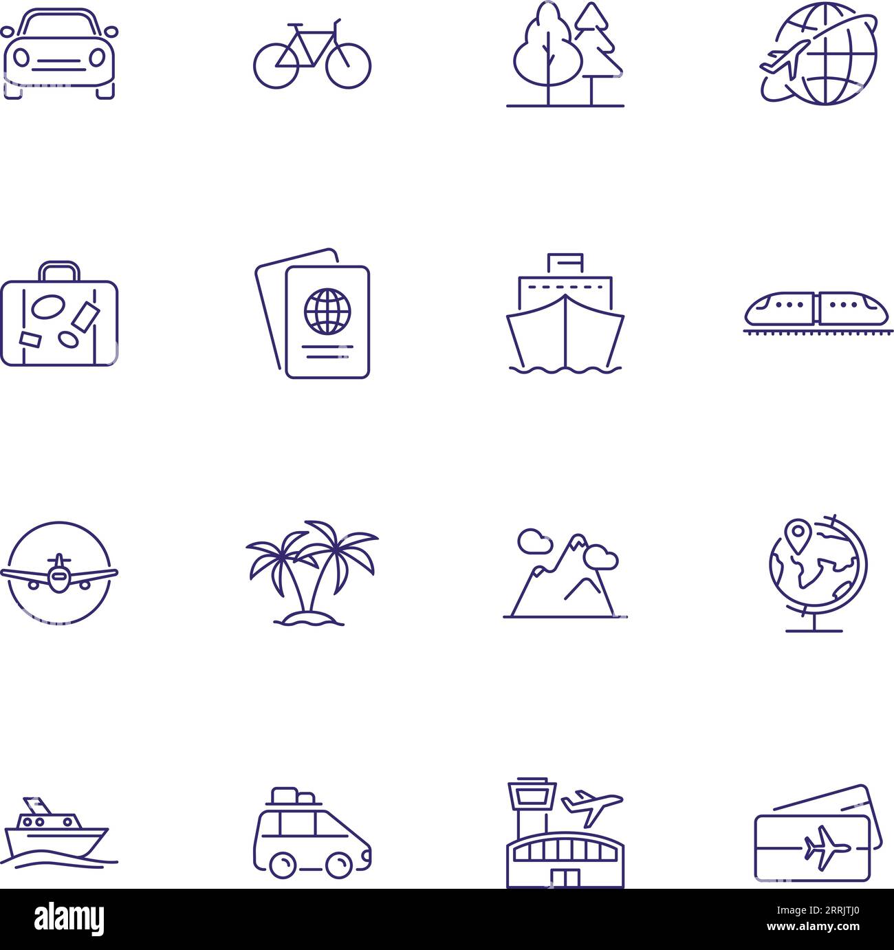 Transport and travelling icons Stock Vector Image & Art - Alamy