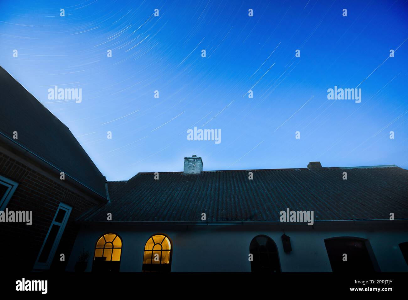 Starry sky over denmark in motion hi-res stock photography and images ...