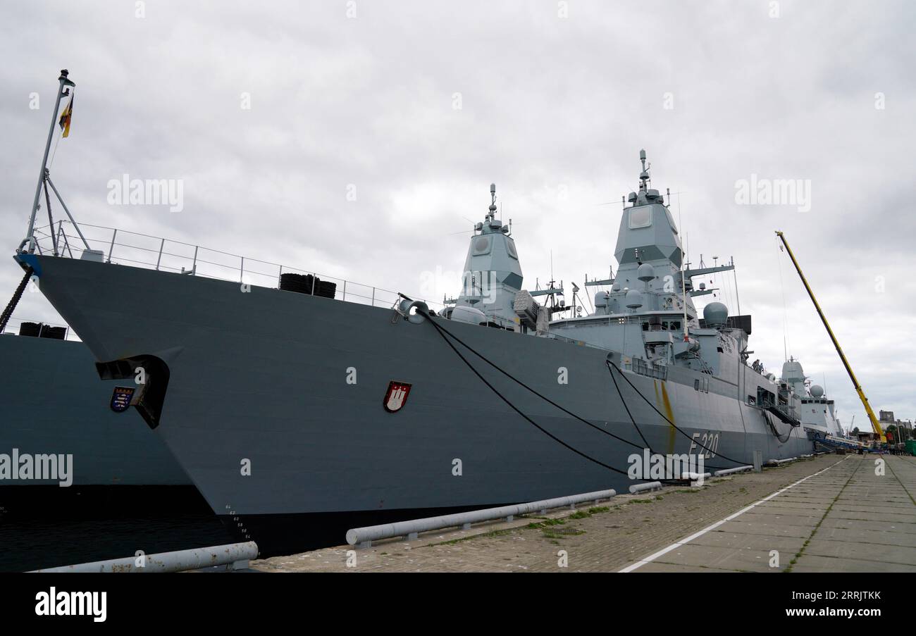Riga, Latvia. 08th Sep, 2023. German frigate Hamburg is in the port of ...