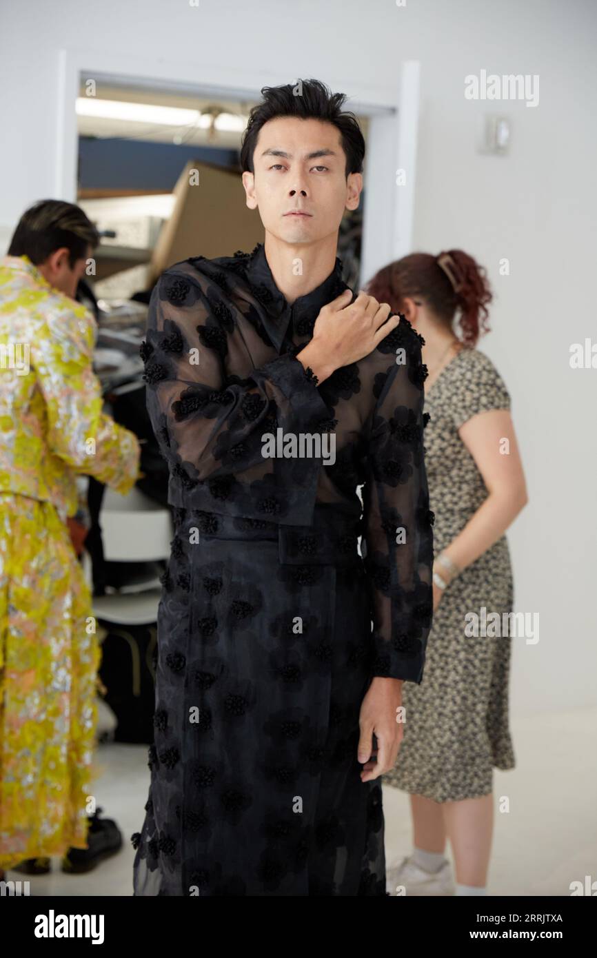 New York, New York, USA. 8th Sep, 2023. Designer Terry Singh backstage ...