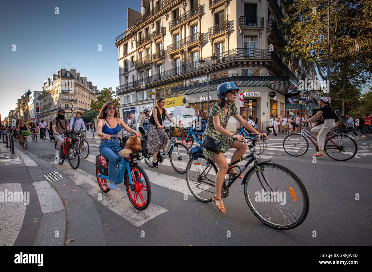 Traffic lights paris bike hi-res stock photography and images - Alamy