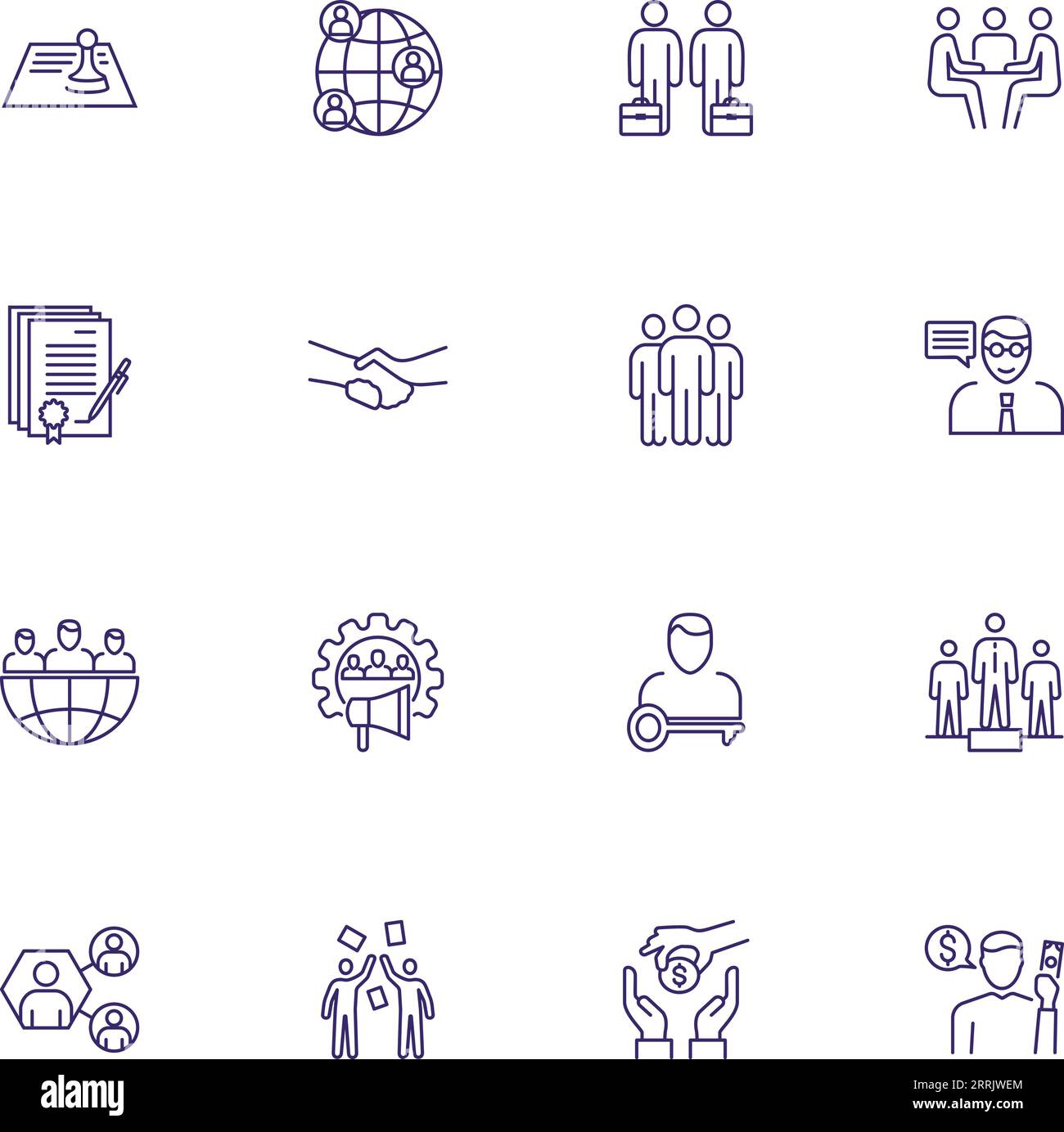 Corporate networking line icon set Stock Vector Image & Art - Alamy
