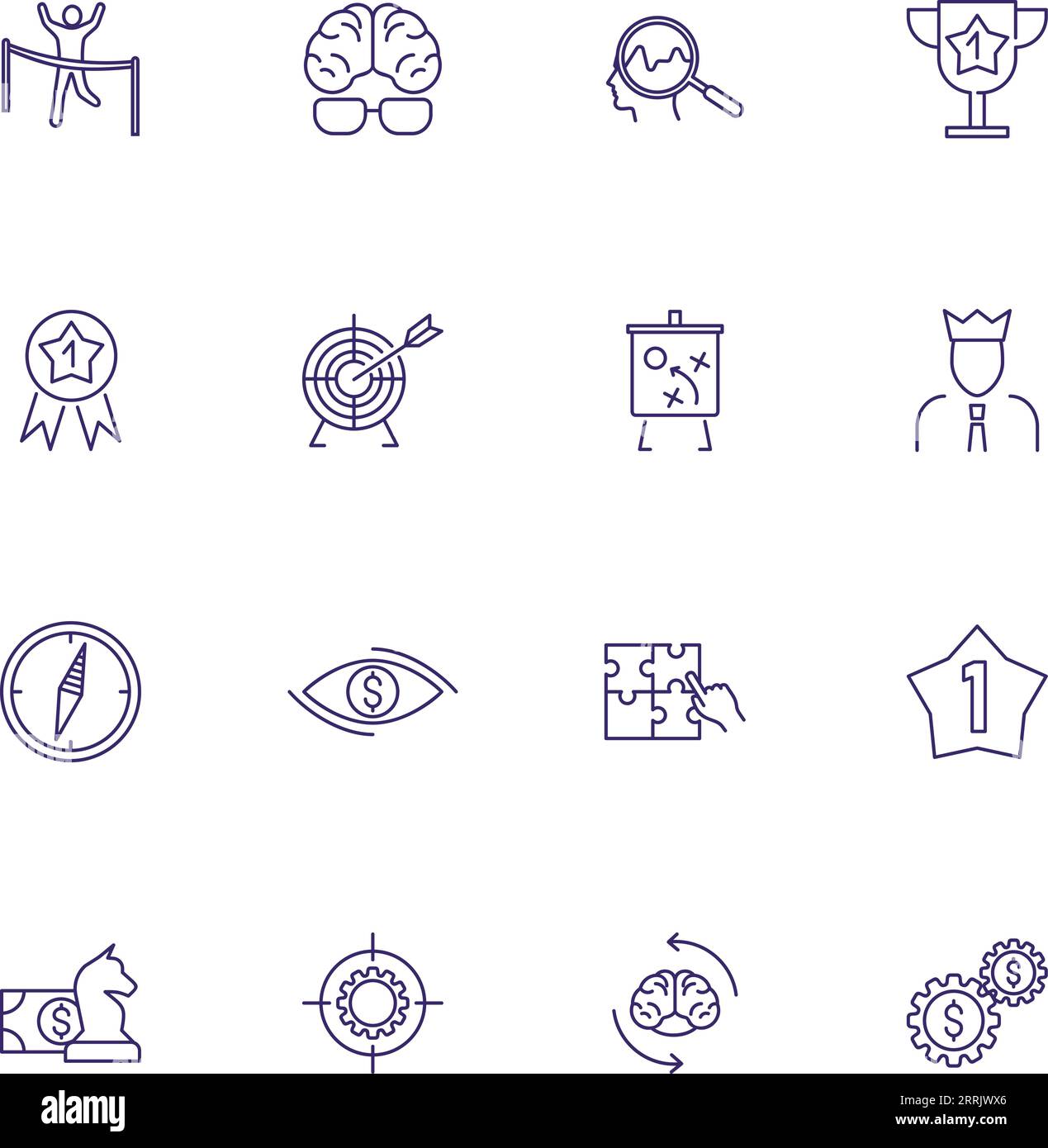 Winner line icon set Stock Vector Image & Art - Alamy