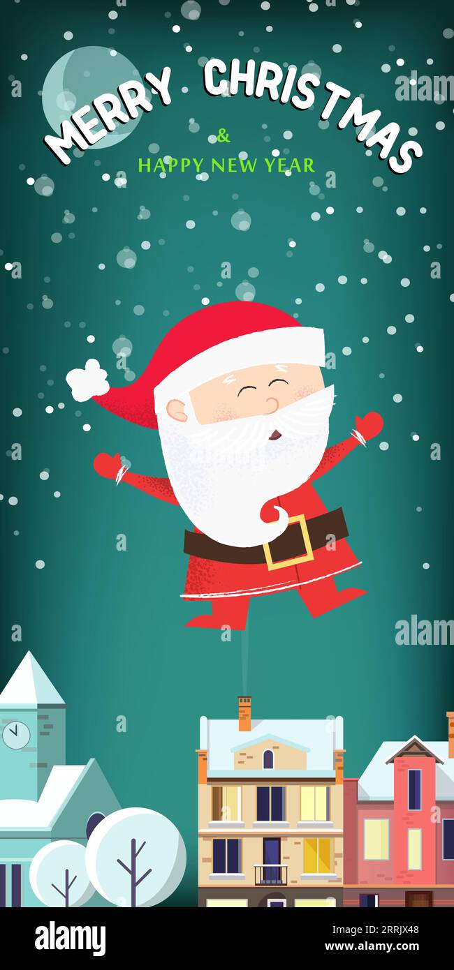 Santa Claus greeting poster design Stock Vector Image & Art - Alamy
