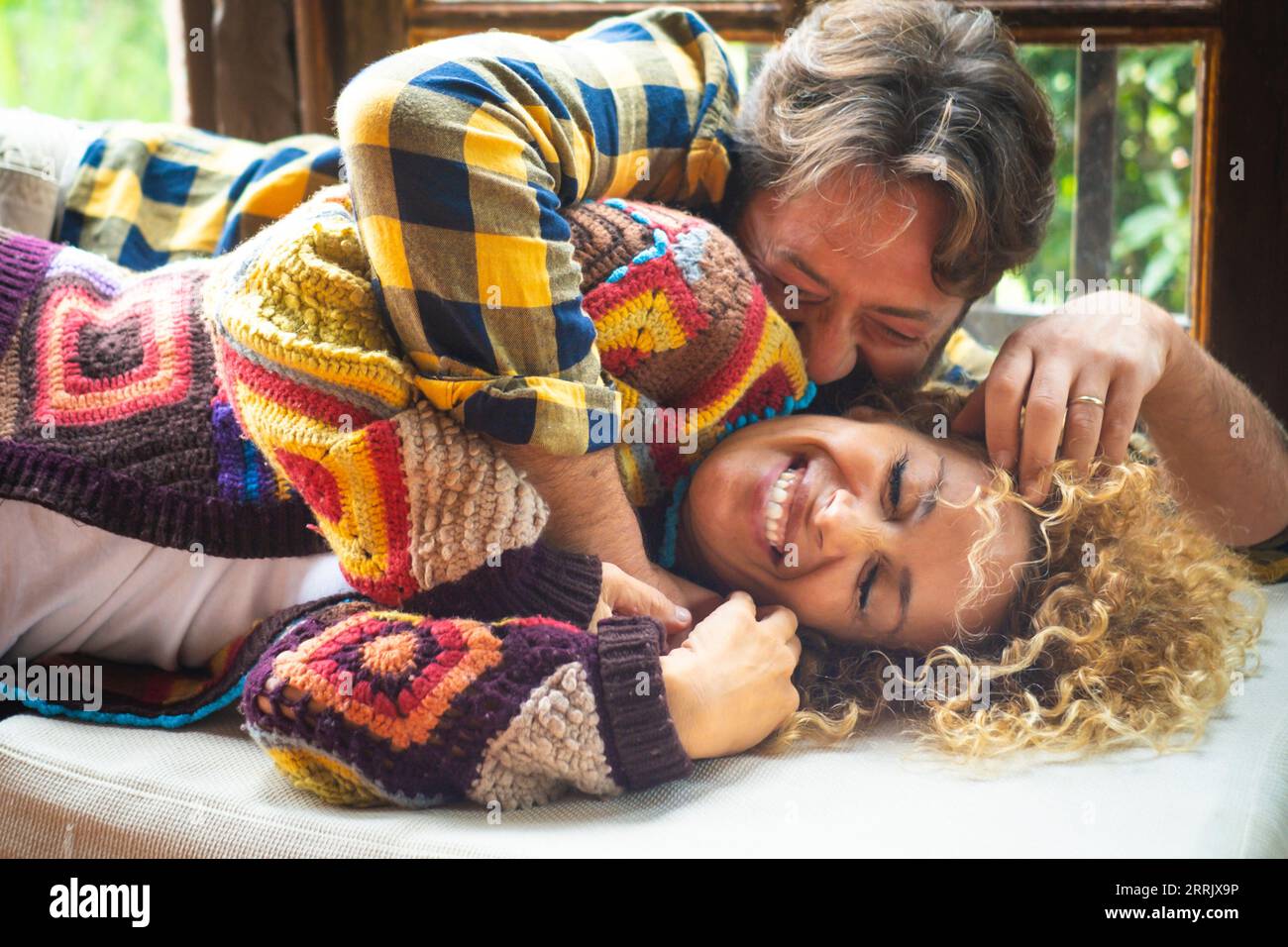 Indoor joking hi-res stock photography and images - Alamy