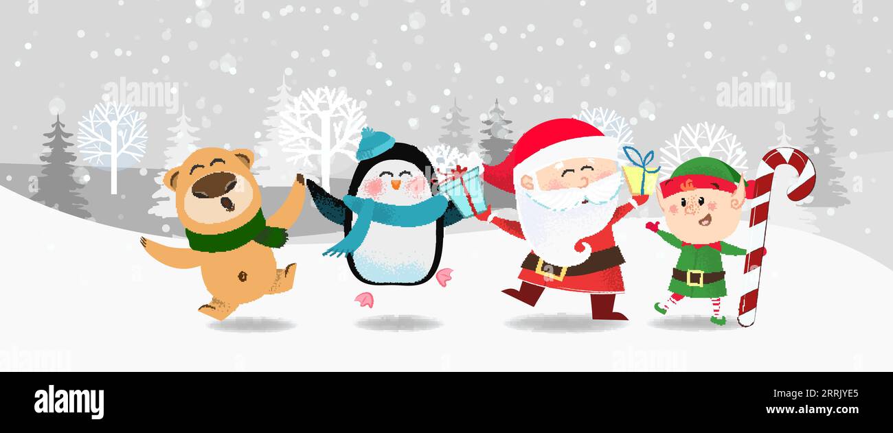 Cartoon company poster winter design Stock Vector Image & Art - Alamy