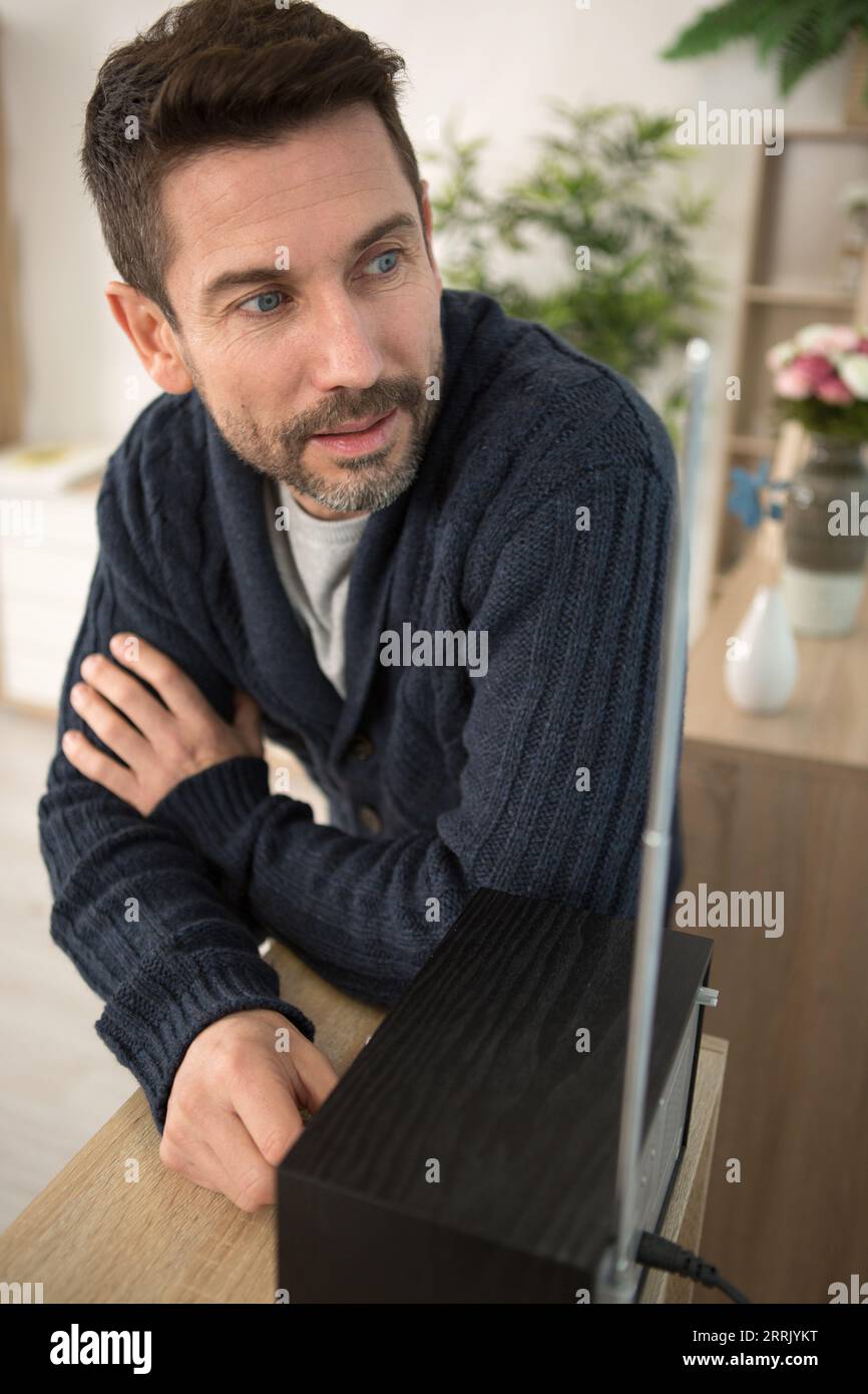 Cheerful grey haired middle age hi-res stock photography and images - Alamy