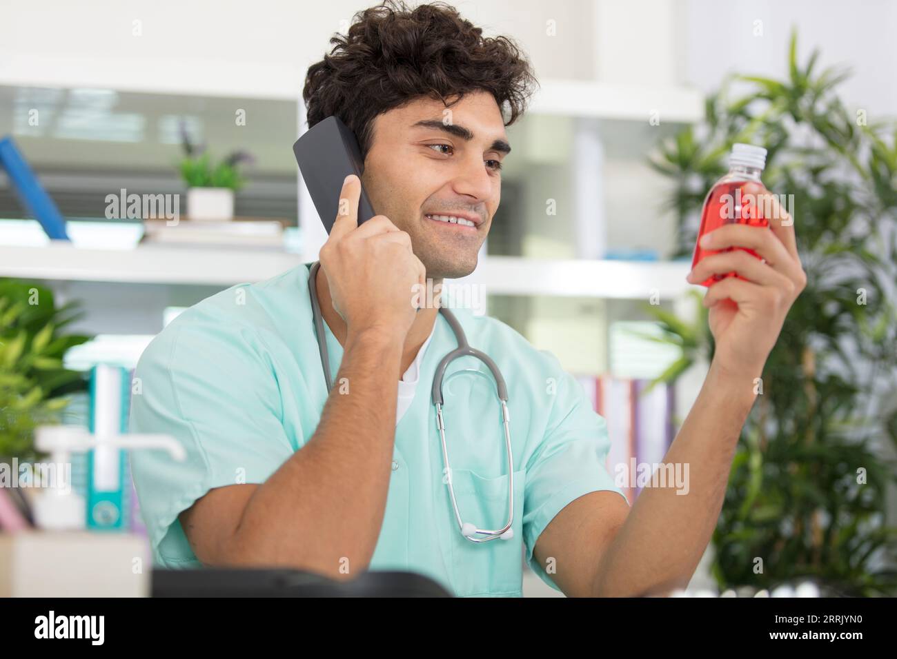 happy doctor is ready to check up his patients Stock Photo - Alamy