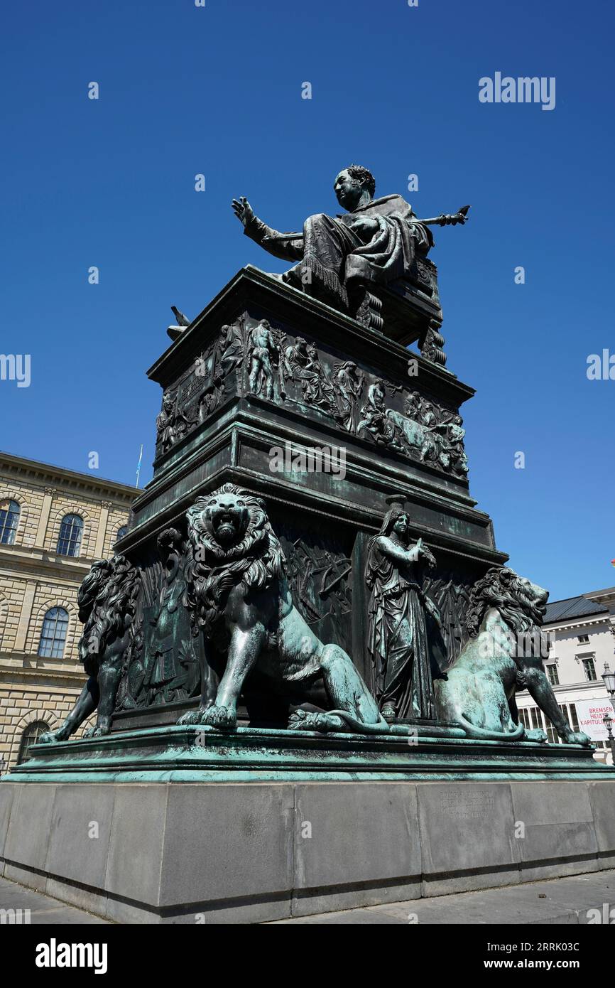 Germany, Bavaria, Munich, Old Town, Max-Joseph-Platz, Max Joseph ...