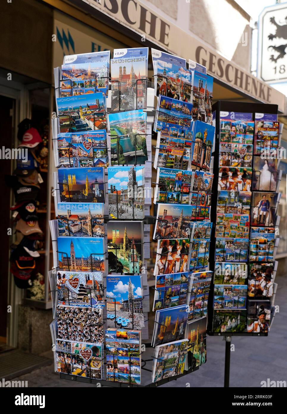 Germany, Bavaria, Munich, old town, pedestrian zone, retail, stand with ...