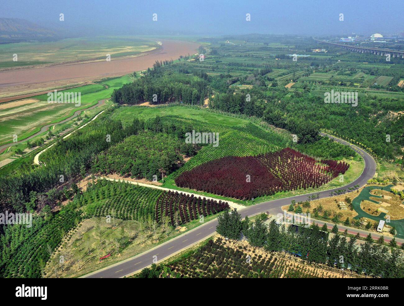 220814 -- SANMENXIA, Aug. 14, 2022 -- Aerial photo taken on Aug. 10 ...