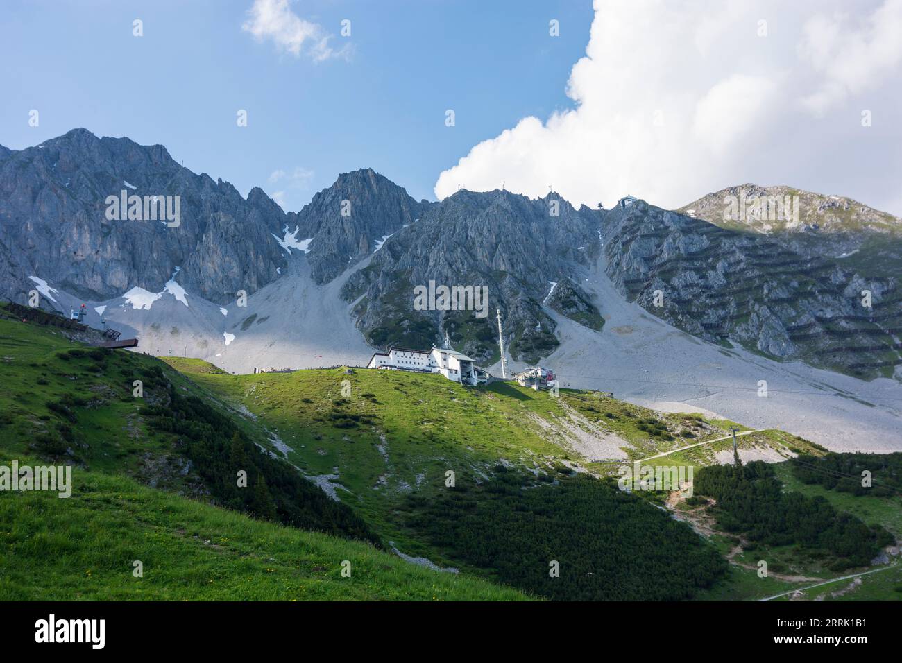 Middle station seegrube of nordkettenbahn nordkette cable car hi-res ...